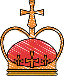 Crown with cross Royalty Free Vector Image - VectorStock