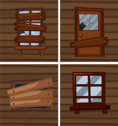Window in good and bad conditions Royalty Free Vector Image