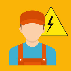 Electrician worker icon electric signs work Vector Image
