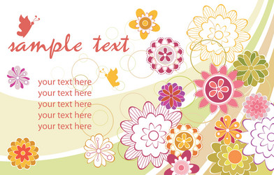 Natural floral background with spring lettering Vector Image