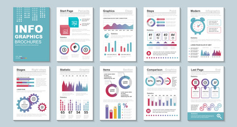 Infographic brohucres data visualization design Vector Image