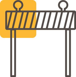 Isolated construction barrier line design Vector Image