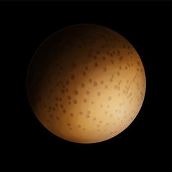 Realistic mercury planet with texture colorful Vector Image
