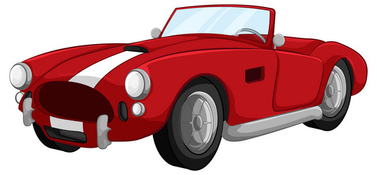 Red vintage convertible car Royalty Free Vector Image