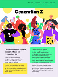 Generation z poster concept Royalty Free Vector Image