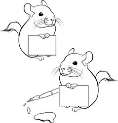 Chinchilla Cute Outline Vector Images (58)