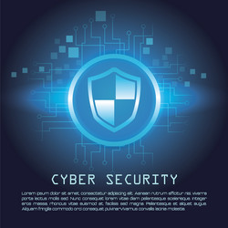 Cyber security banner concept Royalty Free Vector Image
