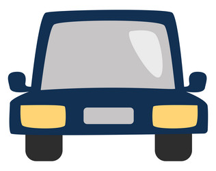 Dark blue car toy on a white background Royalty Free Vector