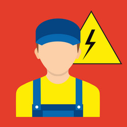 Electrician worker icon electric signs work Vector Image