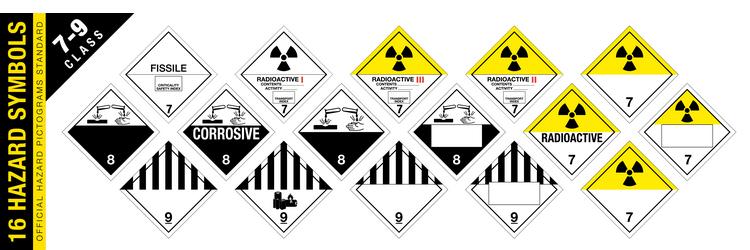 Full set of 78 isolated hazardous symbols Vector Image