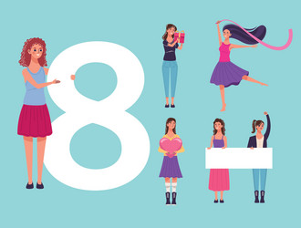 Number Girl Six Vector Images (over 240)