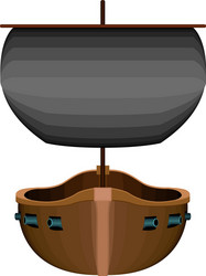 Pirate Ship Front View Vector Images (81)