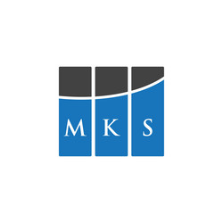 Mks letter logo design on white background Vector Image