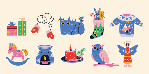 Object cartoon style trendy modern isolated Vector Image