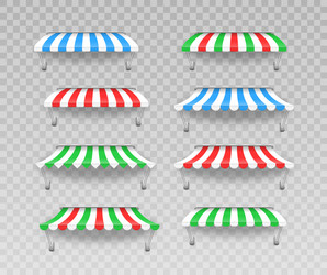 Outdoor awning canopy for cafe shop window Vector Image