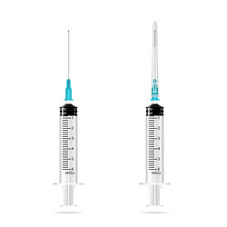 Realistic 3d syringe disposable equipment Vector Image