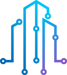 Tech city logo template creative building logo Vector Image