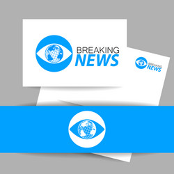 Breaking news logo template Royalty Free Vector Image