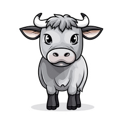 Bullock hand-drawn doodle style cartoon Royalty Free Vector