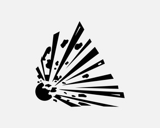 Exploding icon monochrome simple sign from Vector Image