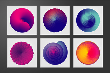 Round shapes and lines with fluid gradients Vector Image
