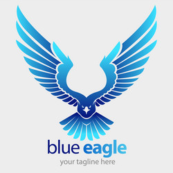 Blue eagle Royalty Free Vector Image - VectorStock