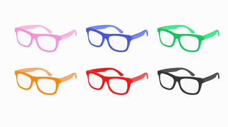 Different color glasses frames Royalty Free Vector Image
