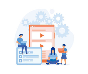 Digital overload concept likes and screen Vector Image