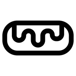 Eclairs puff outline icon Royalty Free Vector Image