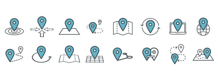 World famous monuments icon set Royalty Free Vector Image