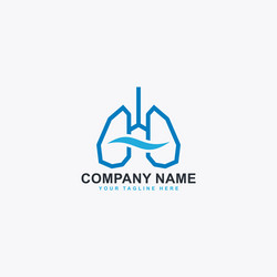 Breathe logo design lungs care clinic Royalty Free Vector