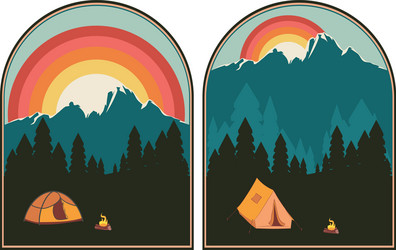 Camping Sunset Vector Images (over 4,200)