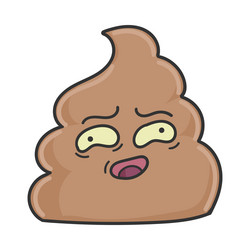 Awkward smiling red apple cartoon Royalty Free Vector Image