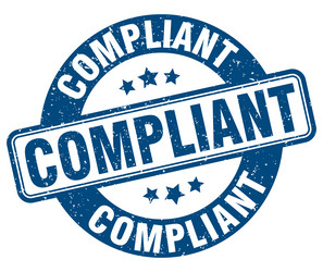 Compliant stamp label round grunge sign Royalty Free Vector