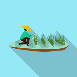 Design of rice and field sign set of rice Vector Image