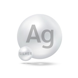 Tellurium molecule models silver and chemical Vector Image