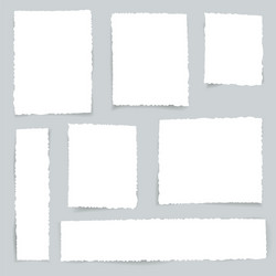 Torn edges of paper template for photoframe Vector Image