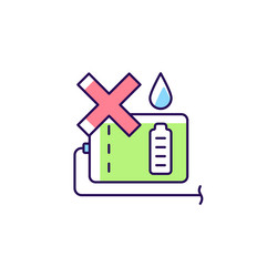Avoid wet locations rgb color manual label icon Vector Image