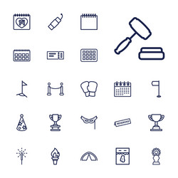 Event icons Royalty Free Vector Image - VectorStock