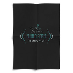 Folded paper template Royalty Free Vector Image