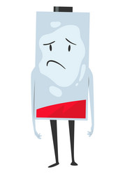 Low battery charge indicator icon Royalty Free Vector Image