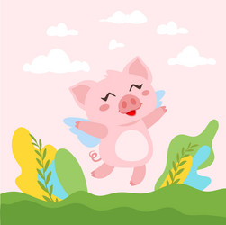 Flying Pig in Sky Vector Images (over 180)