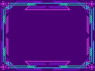 Cyberpunk frame linear border in futuristic Vector Image