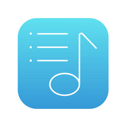 Music note line icon Royalty Free Vector Image