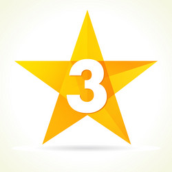 Three golden stars Royalty Free Vector Image - VectorStock