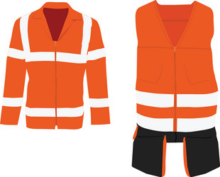 Yellow safety jacket Royalty Free Vector Image