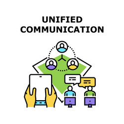 Unified communication abstract concept Royalty Free Vector
