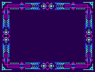 Cyberpunk frame linear border in futuristic Vector Image