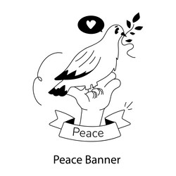 Peace banner Royalty Free Vector Image - VectorStock