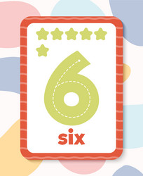 Printable Number Flashcards for Teaching Vector Images (83)